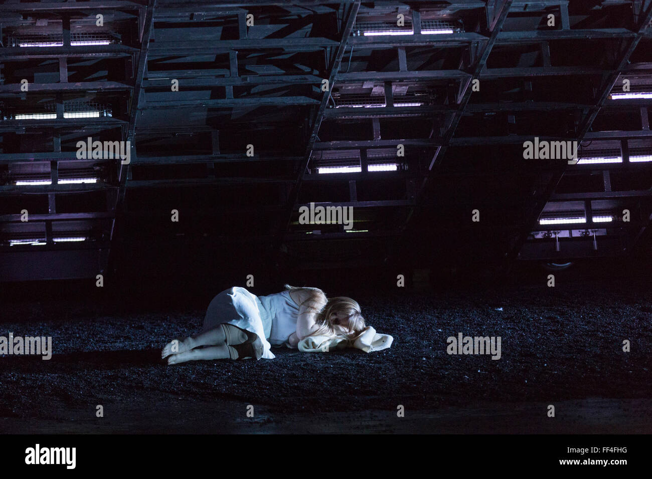London, UK. 3 February 2016. Lucy Crowe as Pamina. Dress rehearsal of ...