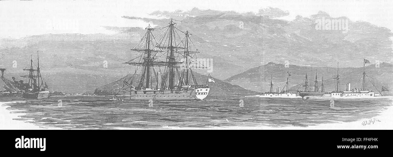 KOREA Port Hamilton coaling station 1885. The Graphic Stock Photo - Alamy