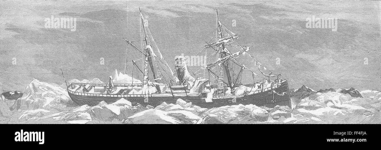 SEASCAPES Icebound, Baltic-ship West Stanley 1881. The Graphic Stock ...
