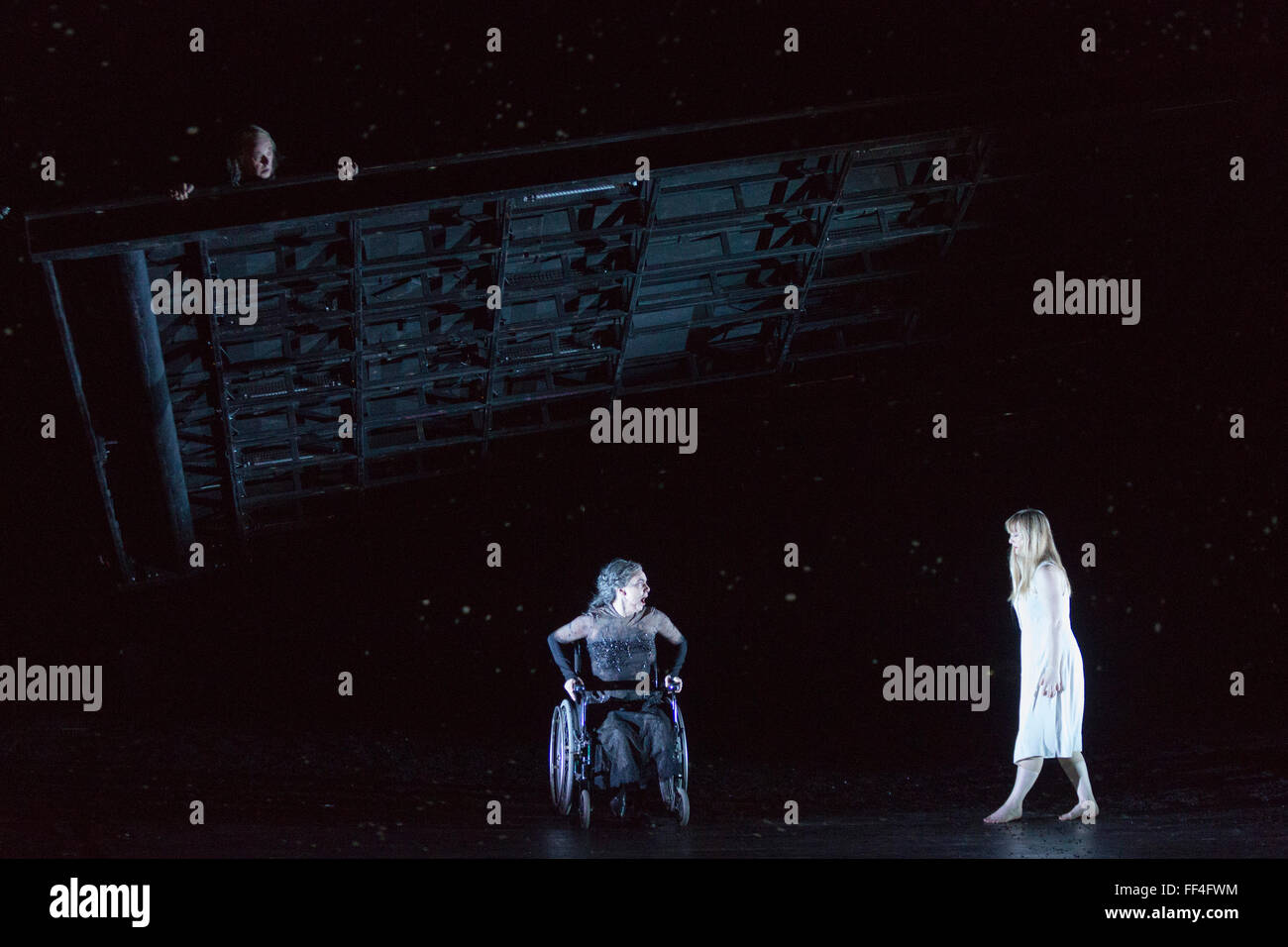 London, UK. 3 February 2016. L-R: John Graham-Hall as Monostatos, Ambur ...