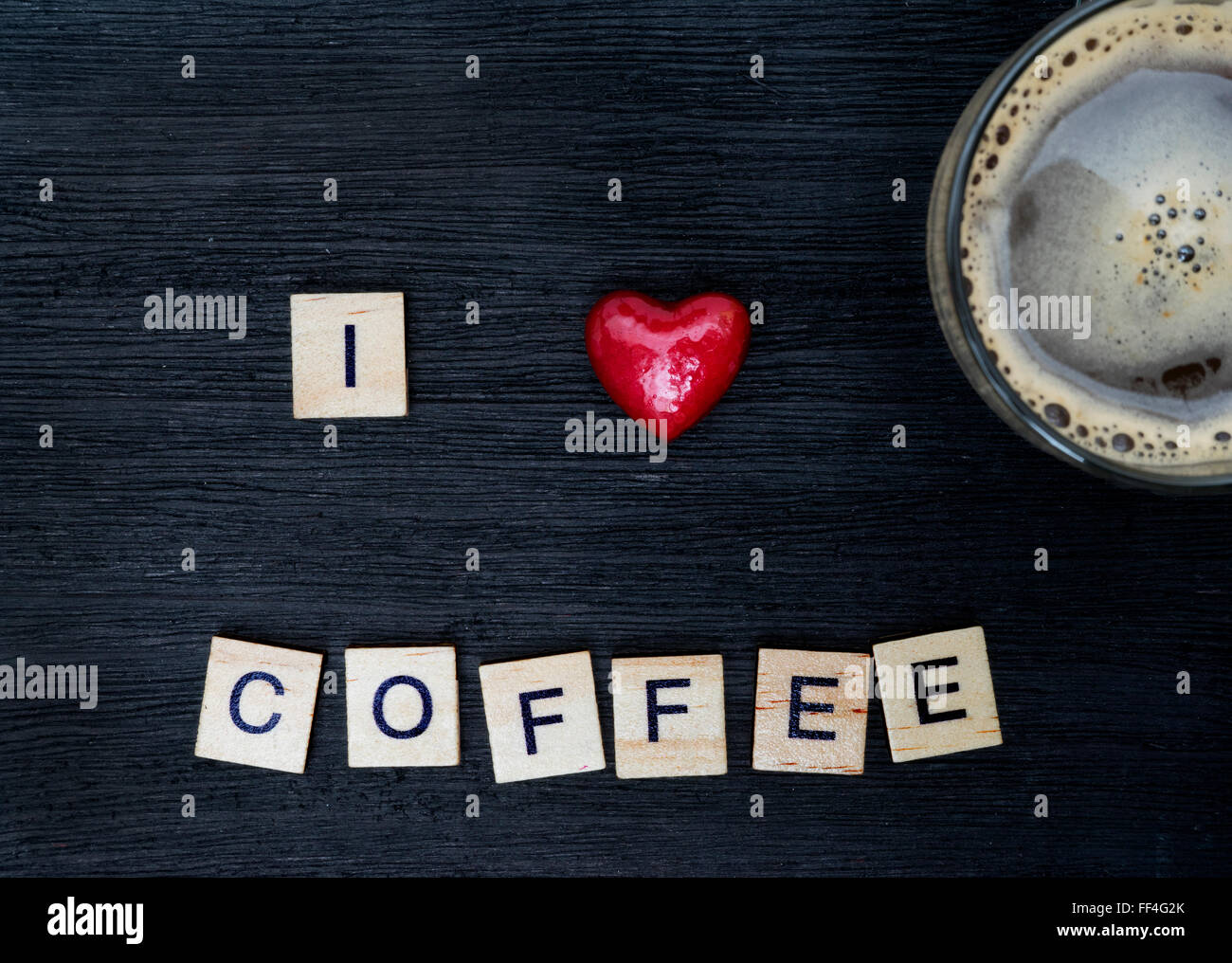Coffee break wooden letters hi-res stock photography and images - Alamy