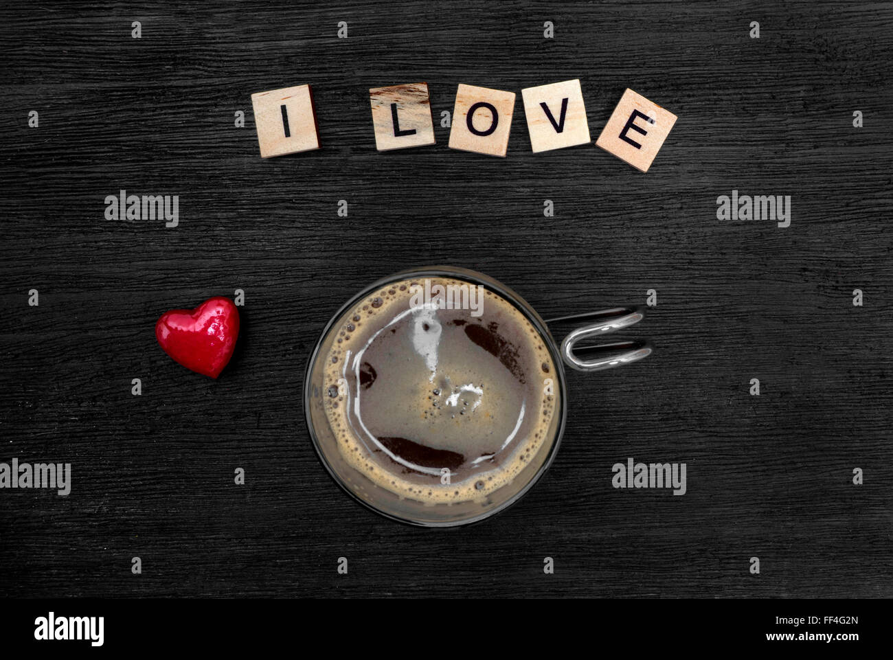 Coffee break wooden letters hi-res stock photography and images - Alamy