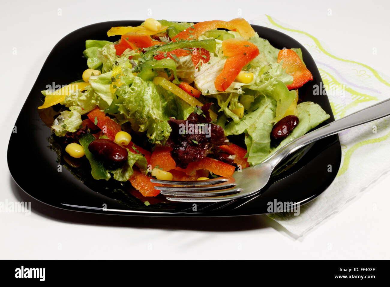 Eating fresh salad dinner hi-res stock photography and images - Alamy
