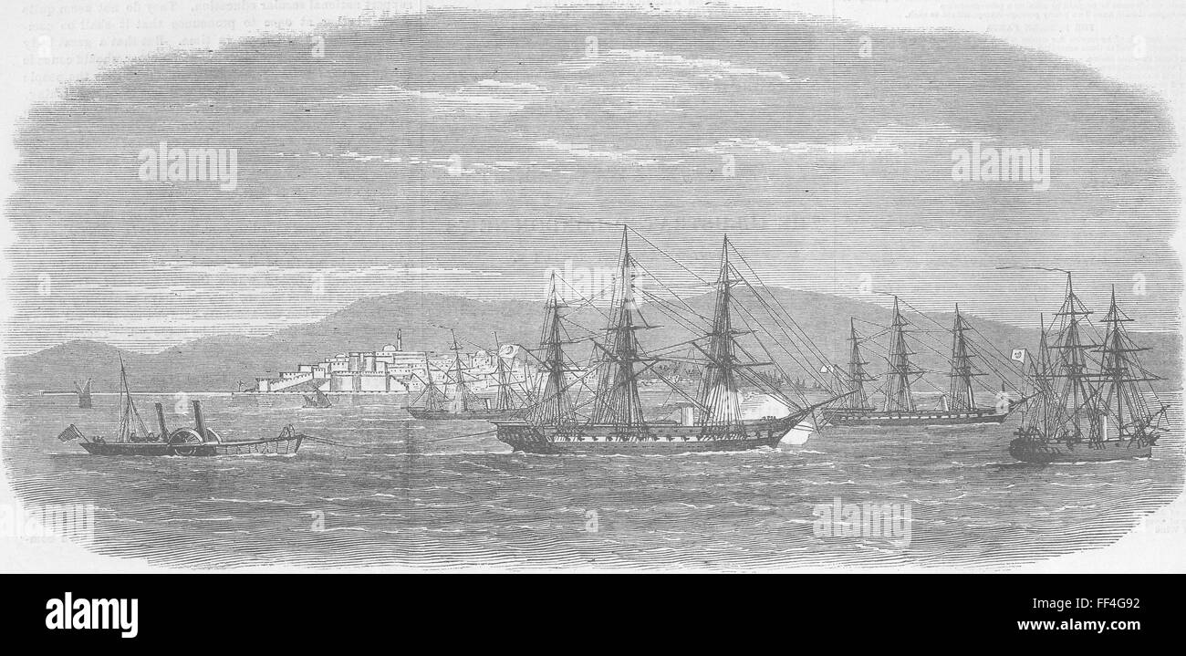 TURKEY Captured Greek blockade-runner Arkadi 1867. Illustrated London ...