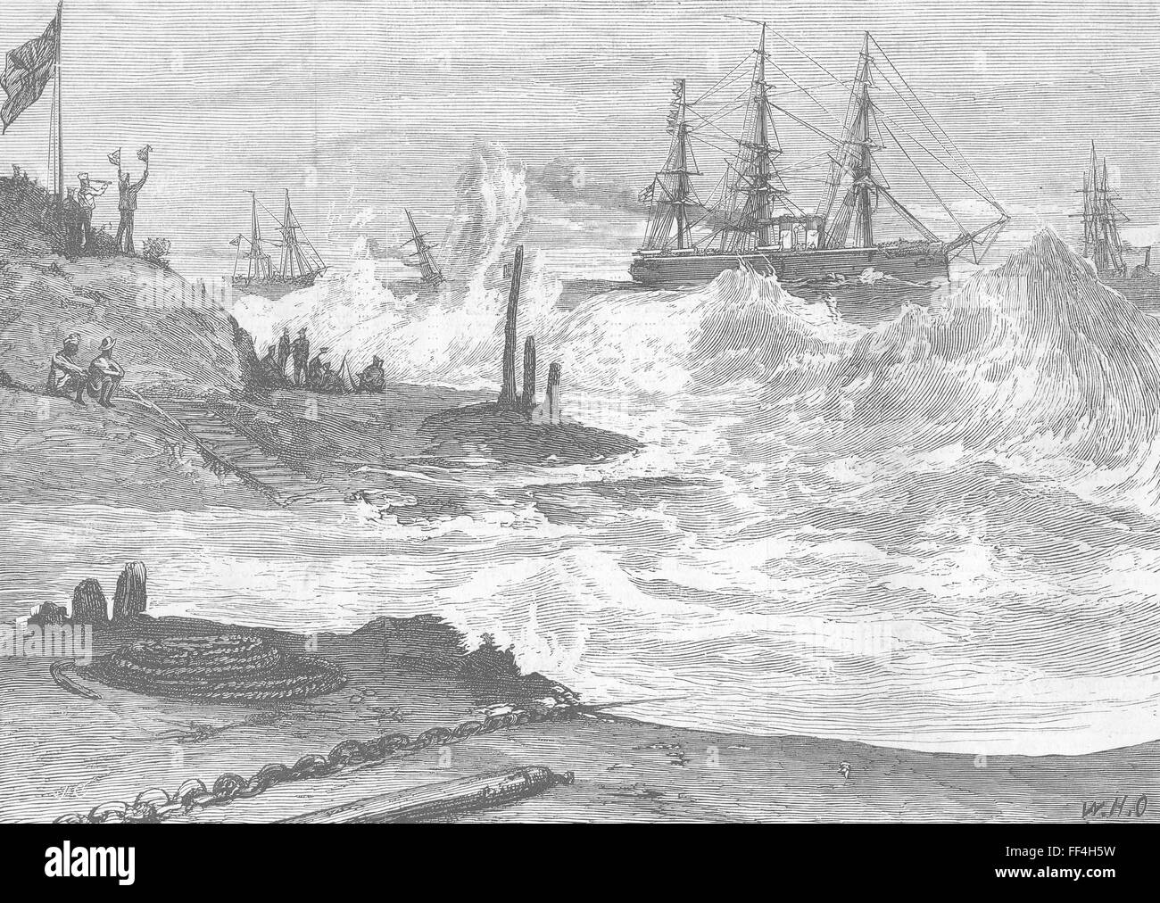 SOUTH AFRICA Xhosa War Signal Stn, Port Durnford 1879. The Graphic ...