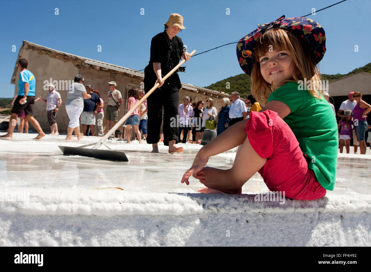 Flower of salt, Salinas de Oro. Navarre. Spain Stock Photo - Alamy