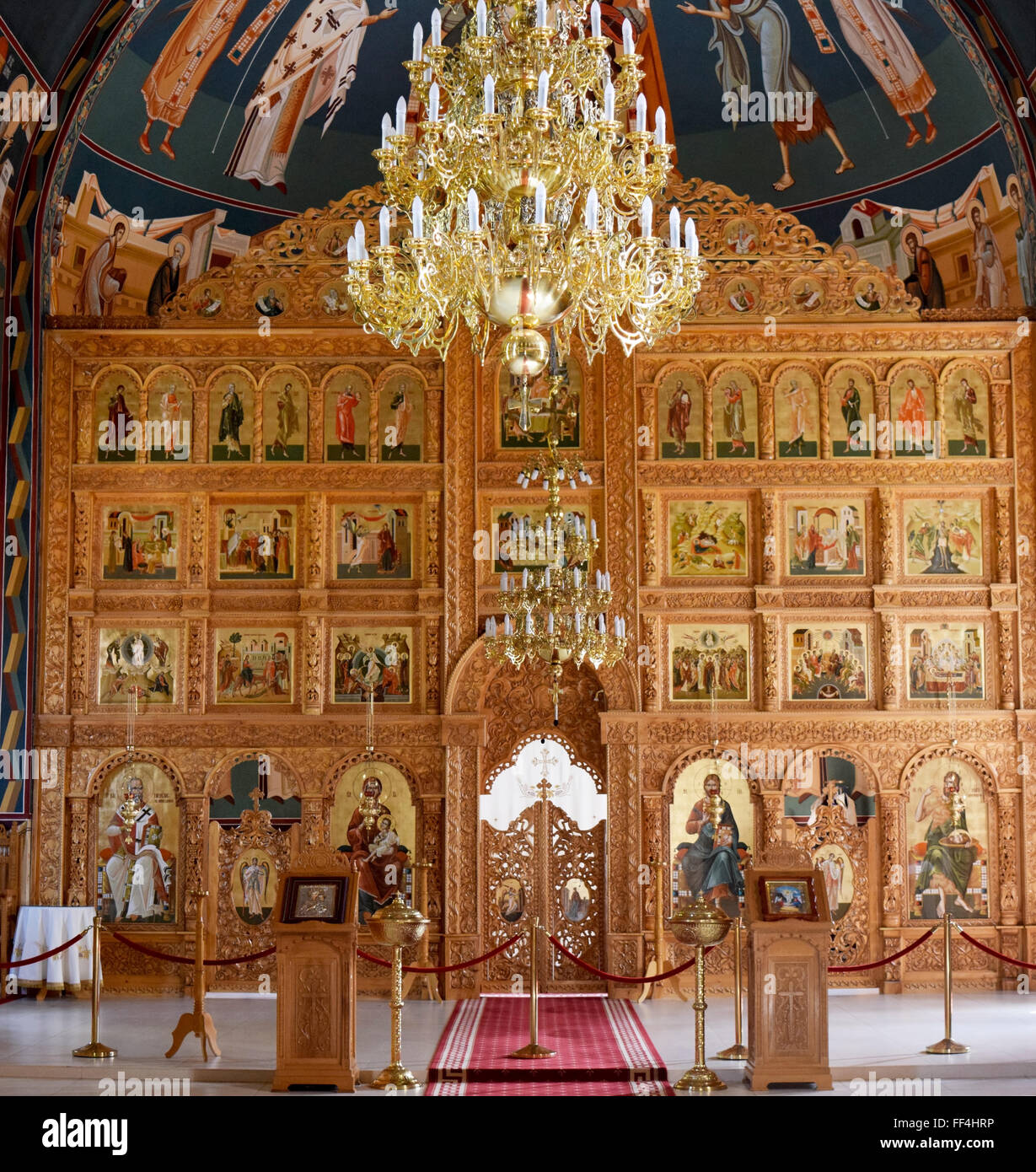religious altar view inside Sag Monastery Timisoara Stock Photo - Alamy