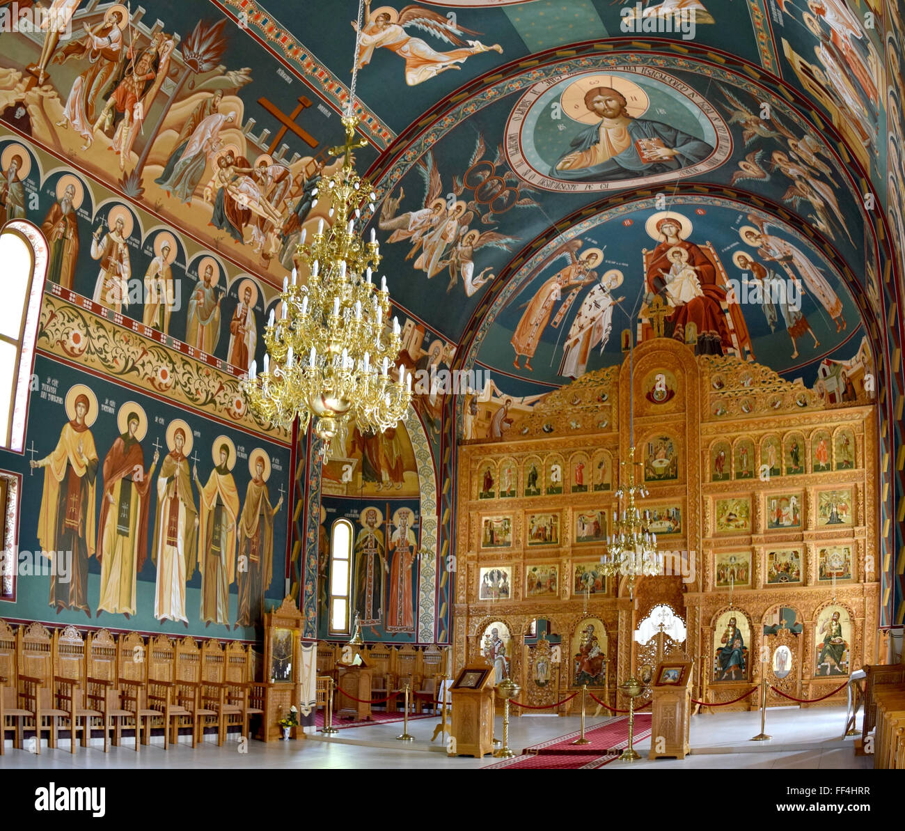 religious altar view inside Sag Monastery Timisoara Stock Photo - Alamy