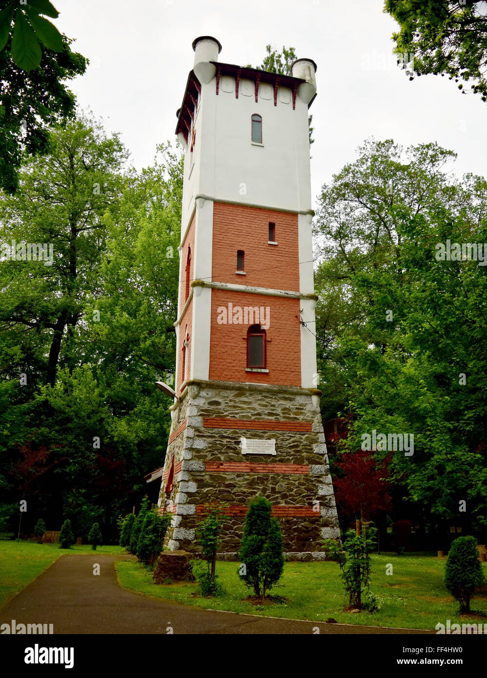 water tower located in Municipal Park Tg Jiu Stock Photo - Alamy