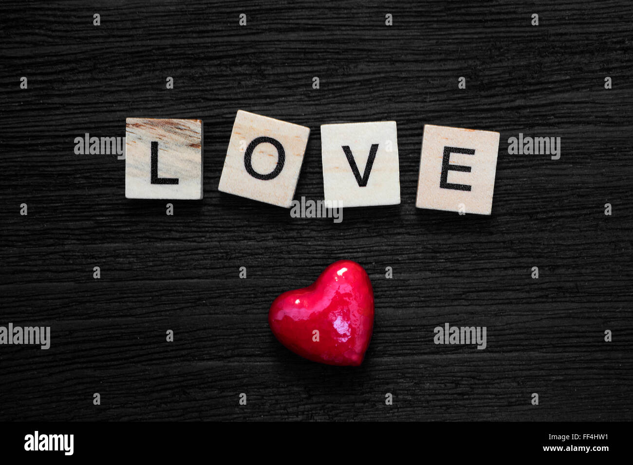 love concept on black background Stock Photo - Alamy