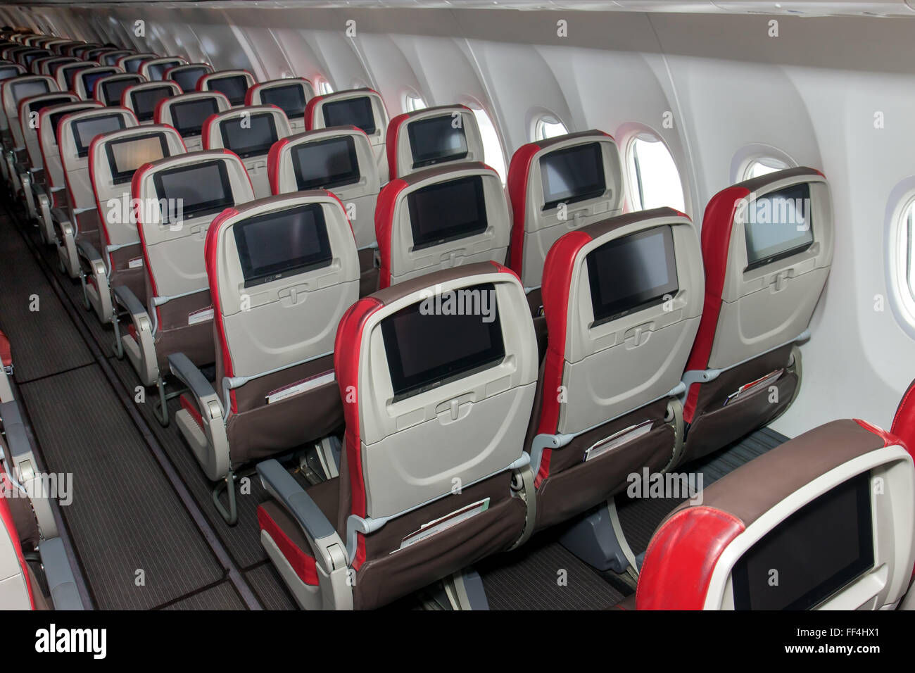 Tv airplane seats tv screen hi-res stock photography and images - Alamy