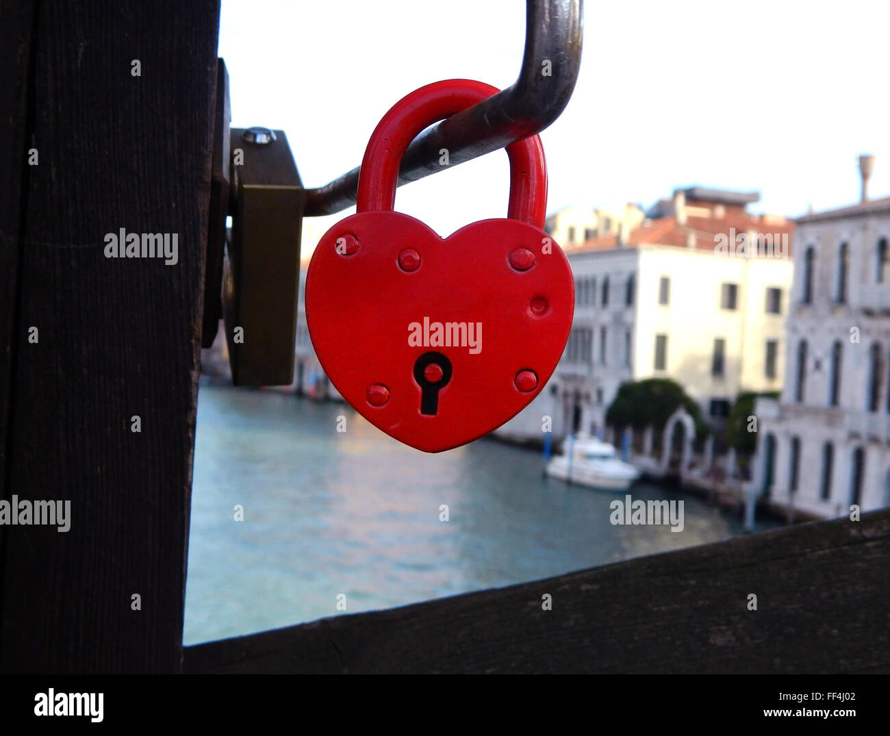 lock in hearth shape in venice italy europe Stock Photo - Alamy