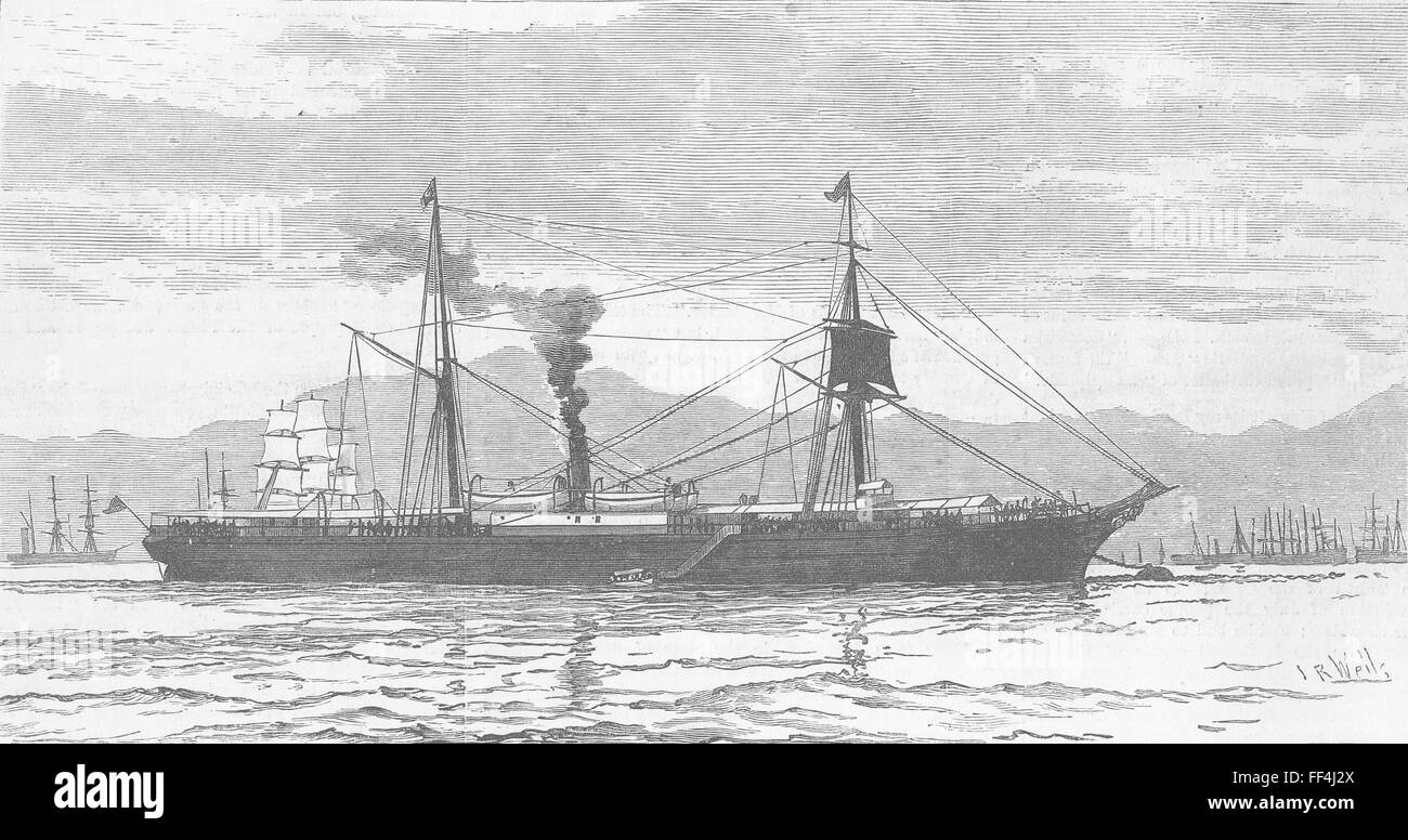 SHIPS The Chinese tea-ship Mee-Foo 1882. Illustrated London News Stock ...