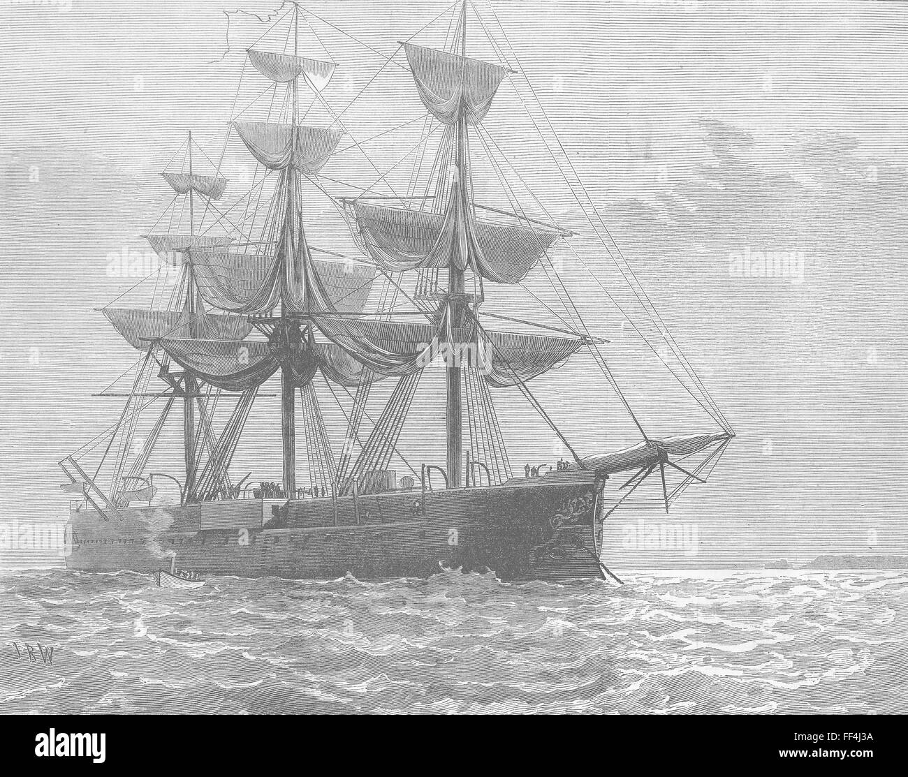 SHIPS HMS Triumph, which fatal explosion took place 1882. Illustrated ...