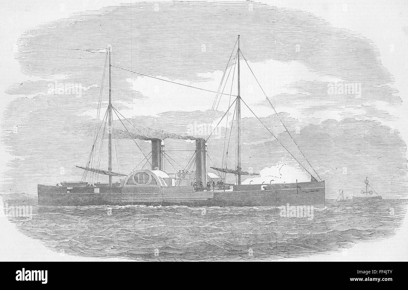 SHIPS The Nix, Prussian War-Steamer 1851. Illustrated London News Stock ...