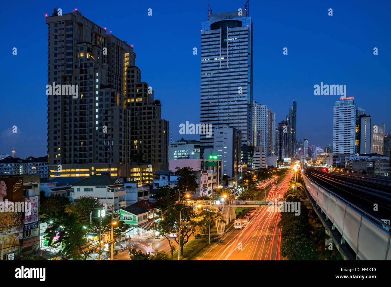 Sunset in the city center Stock Photo - Alamy