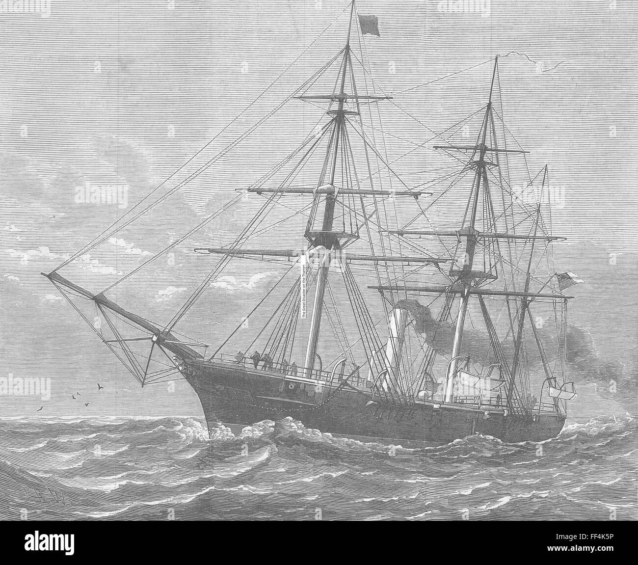 SHIPS H M S Cormorant 1878. Illustrated London News Stock Photo - Alamy
