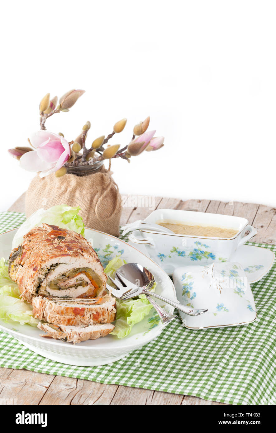 Roasted Turkey Roll Stock Photo - Alamy