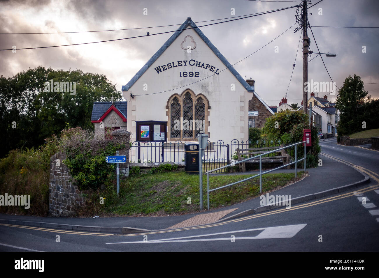 Old Wesley Chapel, early evening, Saundersfoot, Wales Stock Photo - Alamy