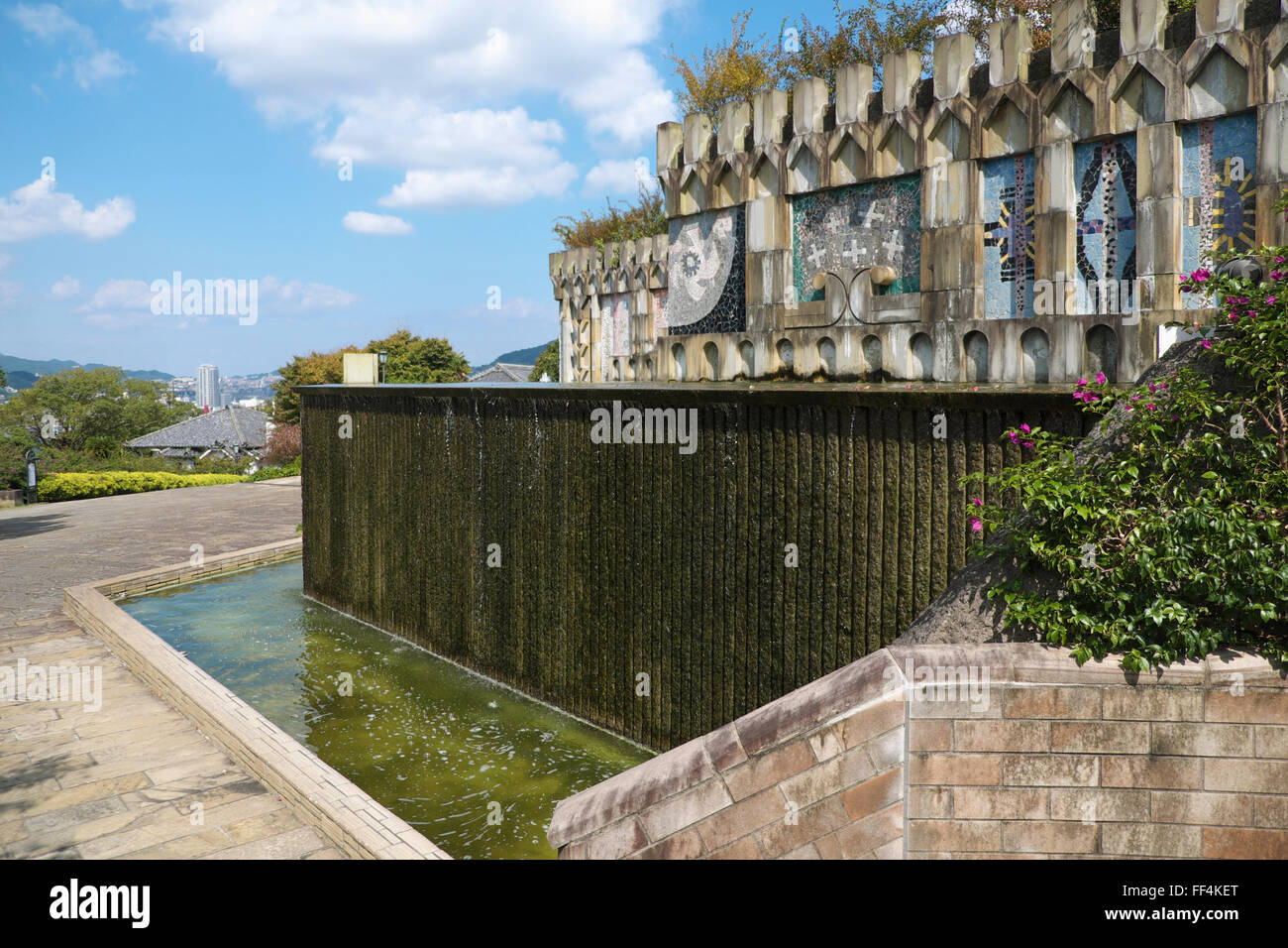 Decorated pool at Glover Garden, Nagasaki Stock Photo - Alamy