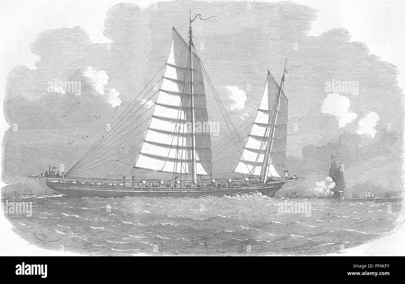 TAIWAN Chinese smudging craft, strait of Formosa 1857. Illustrated ...