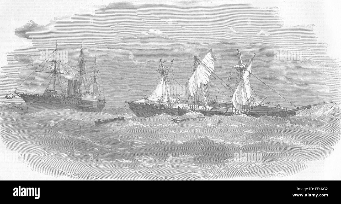 SHIPS Royal Mail Atrato & Rover's bridge abandoned 1857. Illustrated ...