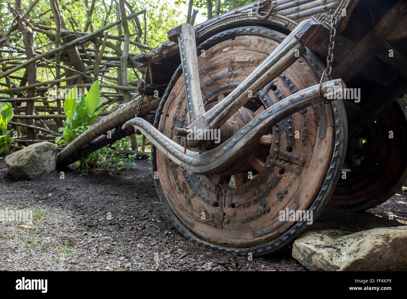 wheel of typical African cart Stock Photo - Alamy