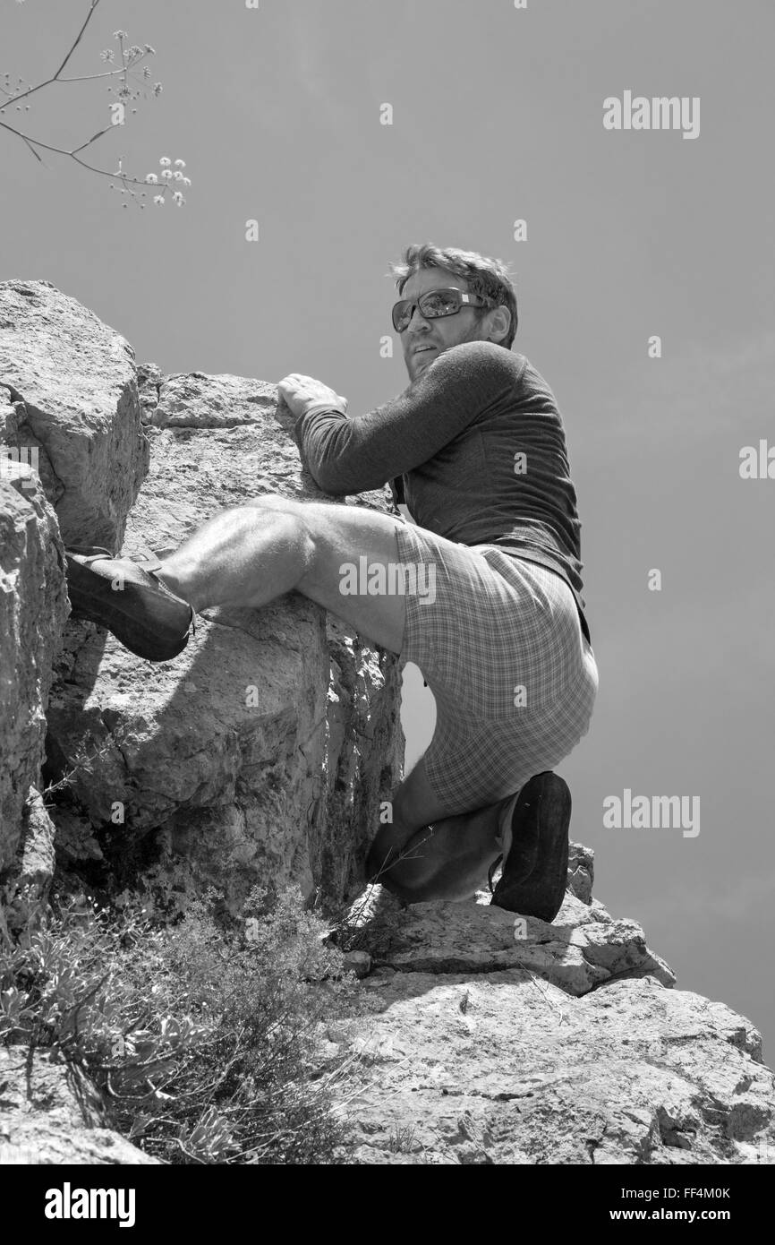 Mountain little man Black and White Stock Photos & Images - Alamy