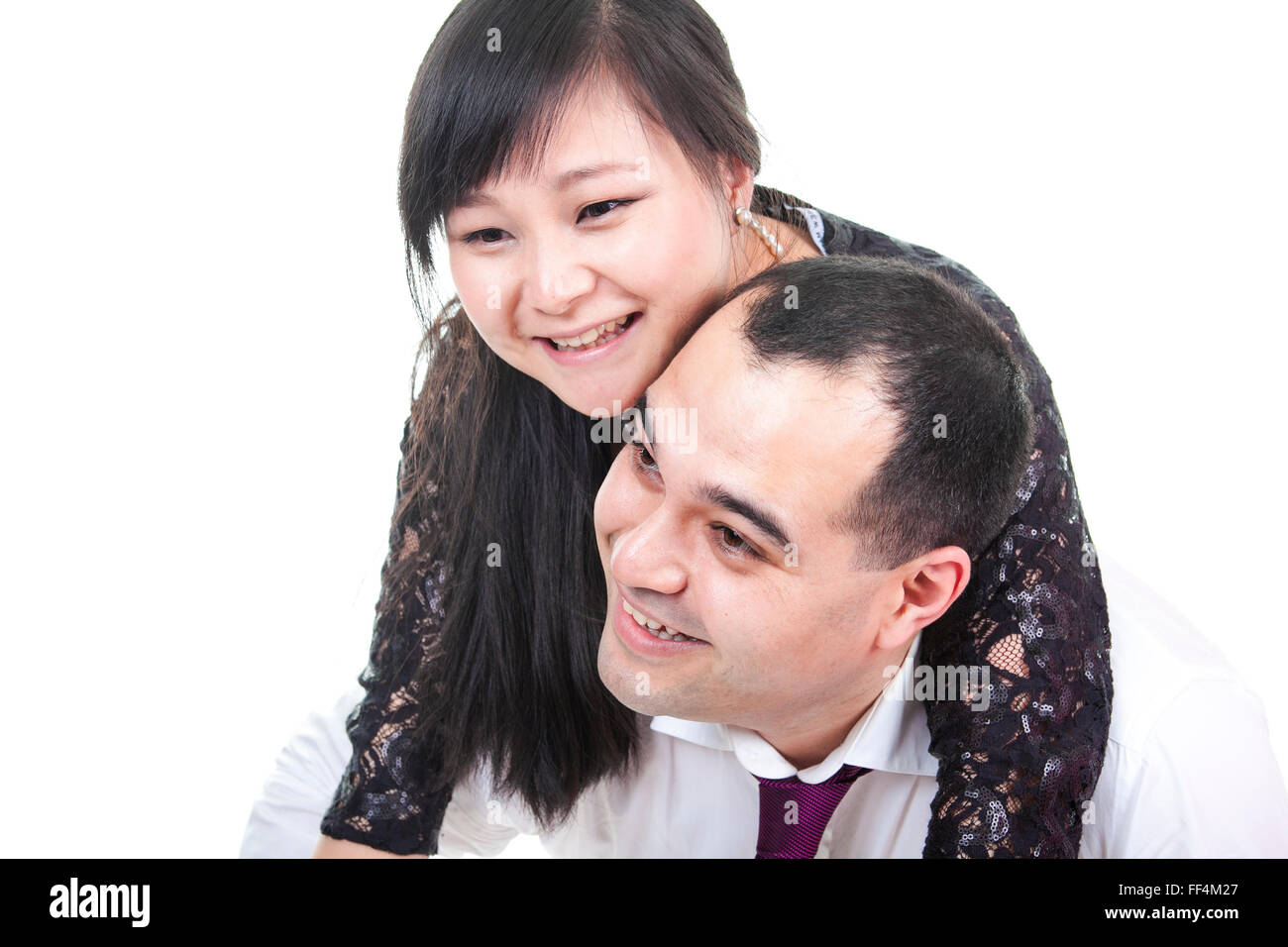 Asian woman white man couple hi-res stock photography and images - Alamy