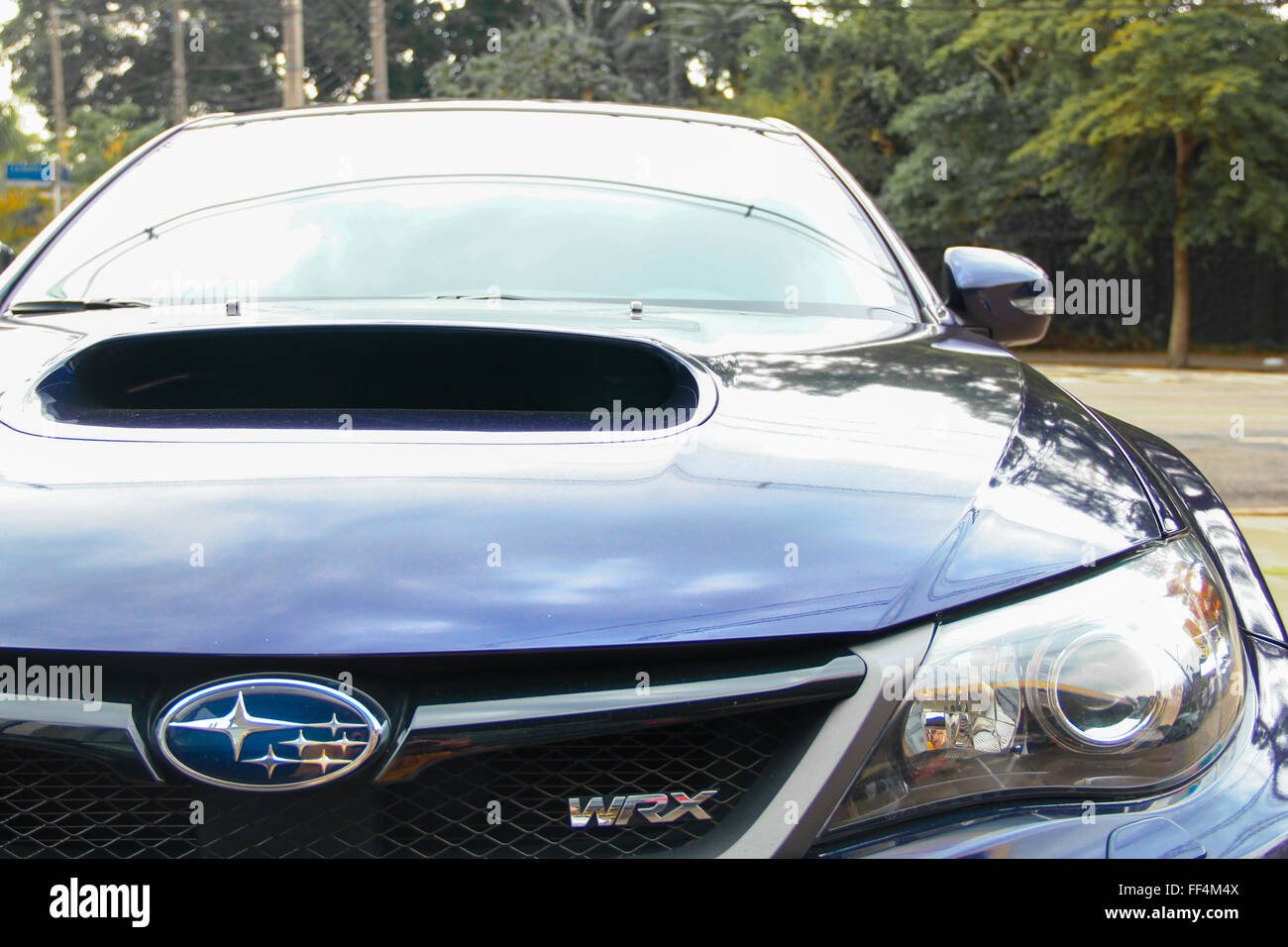 Subaru WRX headlight Stock Photo - Alamy