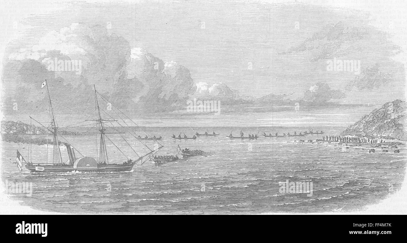 INDIA Expedition to Andaman Islands Ship Pluto 1858. Illustrated London ...