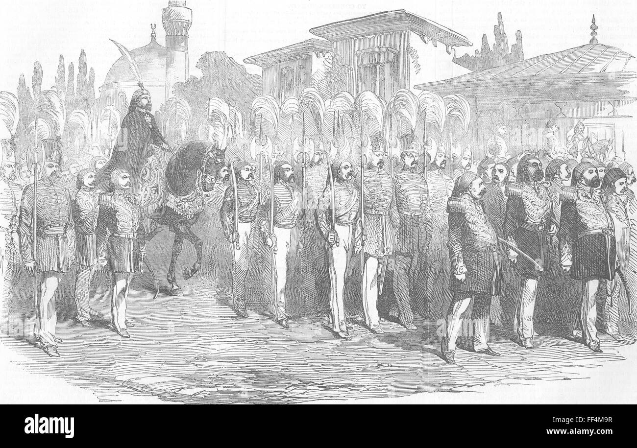 TURKEY Bayram at Istanbul, Procession of Sultan 1856. Illustrated ...