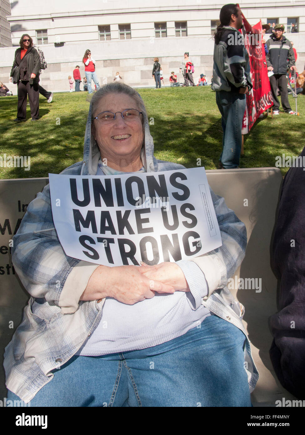 Union protest rally Downtown Los Angeles, CA California Stock Photo - Alamy