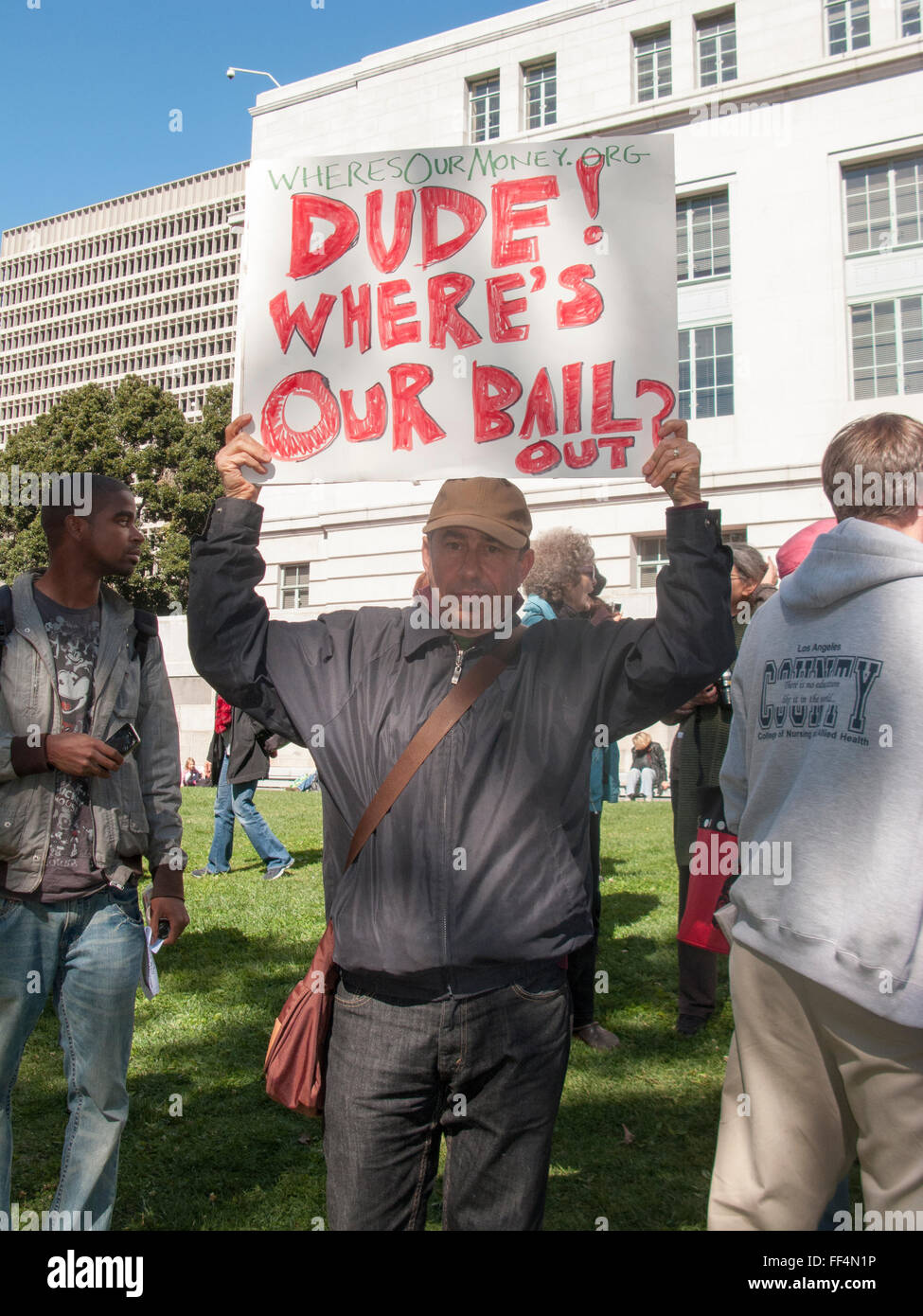 Union protest rally Downtown Los Angeles, CA California Stock Photo - Alamy