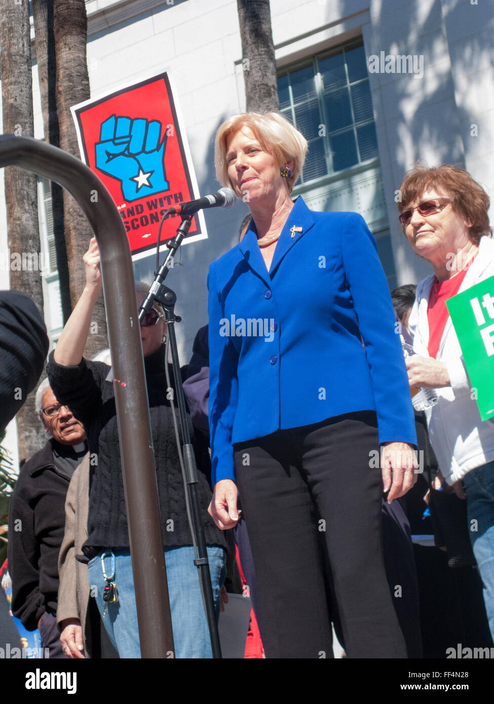 Union Rally in Los Angeles Stock Photo - Alamy