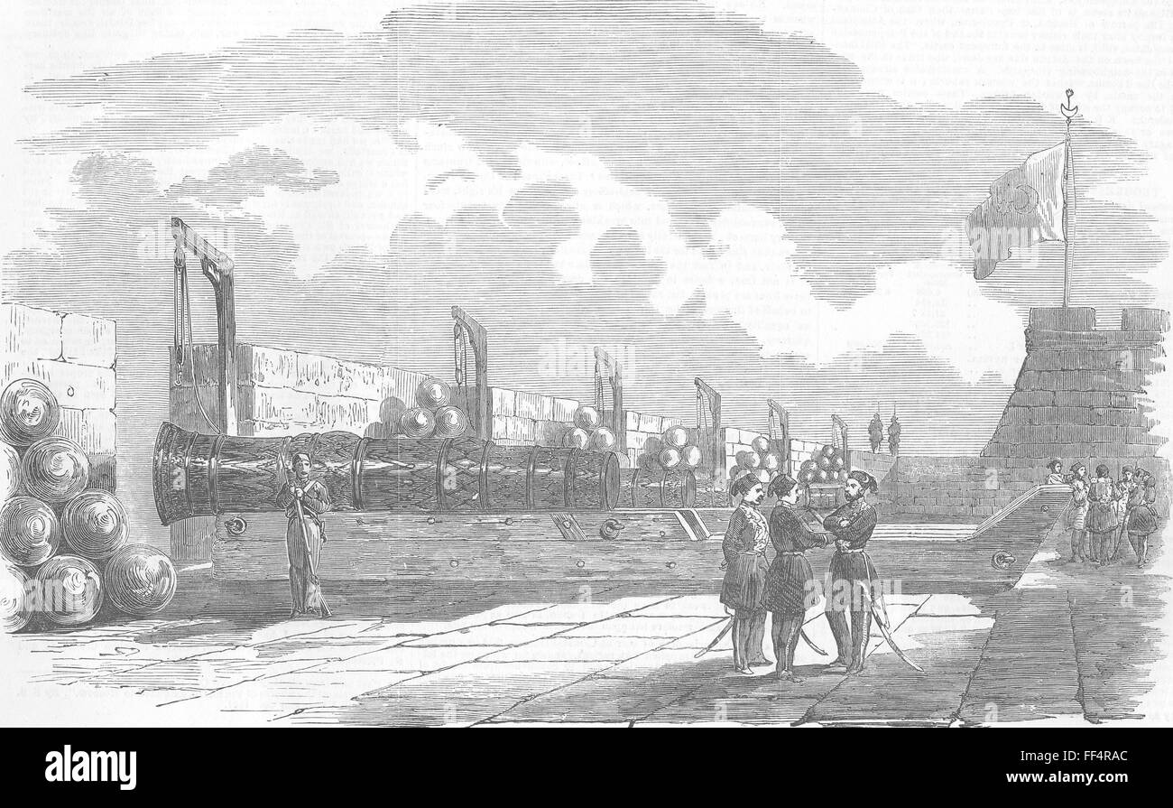 TURKEY Chanak-Kalessi Fort, Dardanelles 1854. Illustrated London News ...
