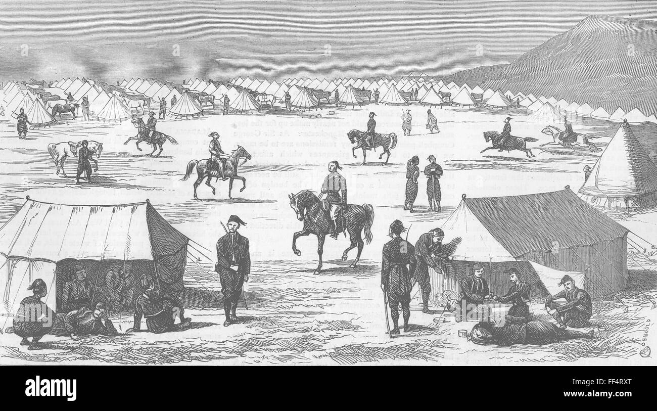 TURKEY A Cavalry Outpost 1877. The Graphic Stock Photo - Alamy