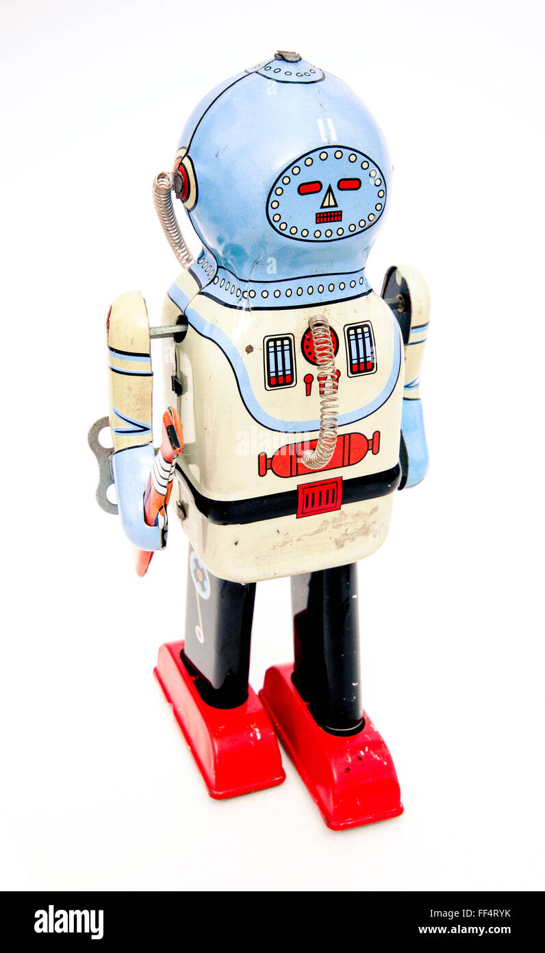 retro robot toy Stock Photo - Alamy