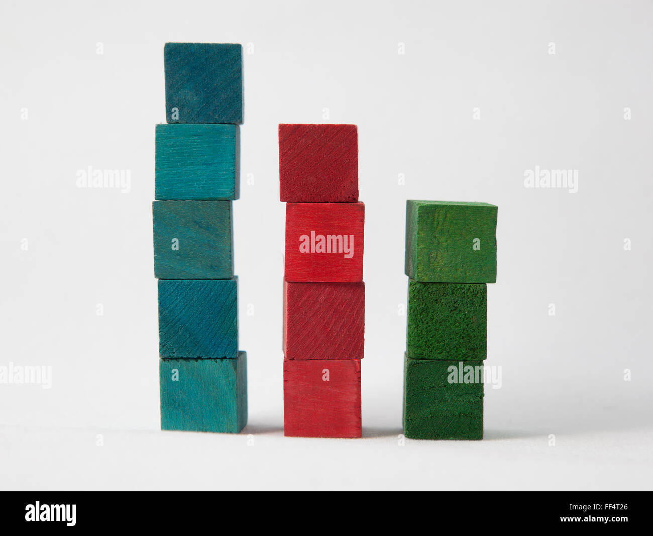 Coloured toy wooden blocks tower hi-res stock photography and images ...