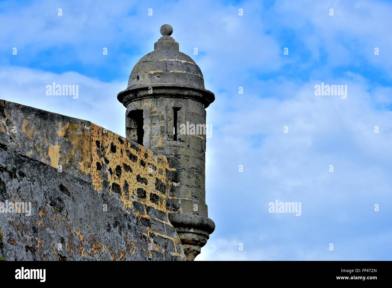 Lookout tower from the top of Castillo San Felipe del Morro in Old San ...