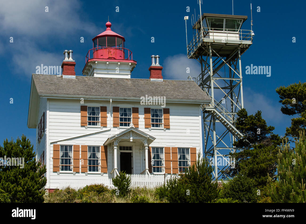 Yaquina Bay Lighthouse located in Newport, Oregon Stock Photo - Alamy
