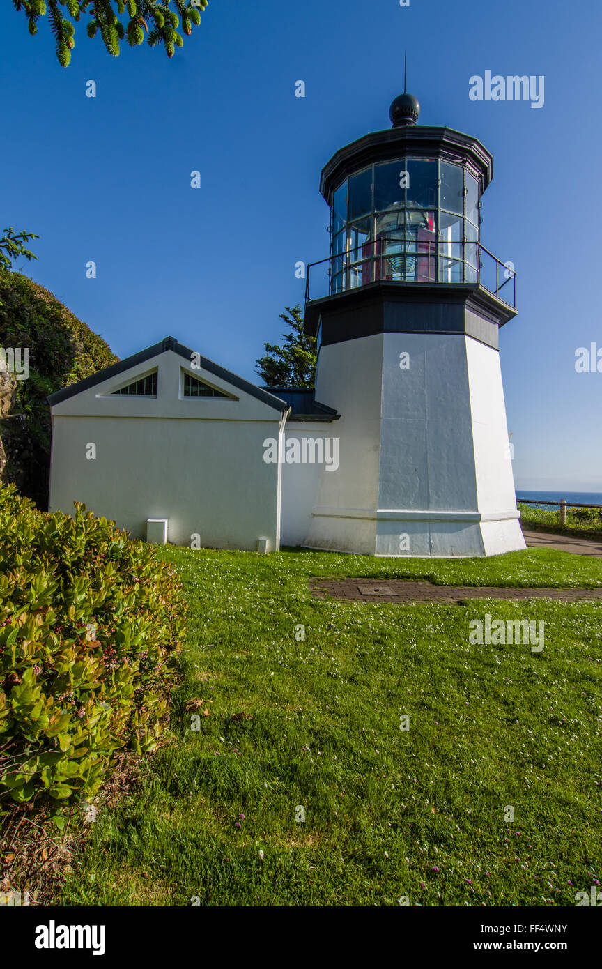 Cape Meares Lighthouse on the Oregon Coast near Tillamook, Oregon Stock ...
