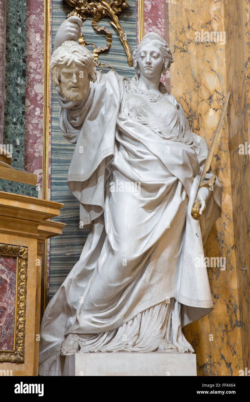 ROME, ITALY - MARCH 25, 2015: The statue of Judith by Pietro Pacilli ...