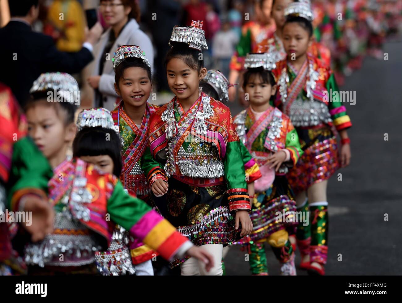 Xinping, China's Yunnan Province. 11th Feb, 2016. People of Huayao Dai ...