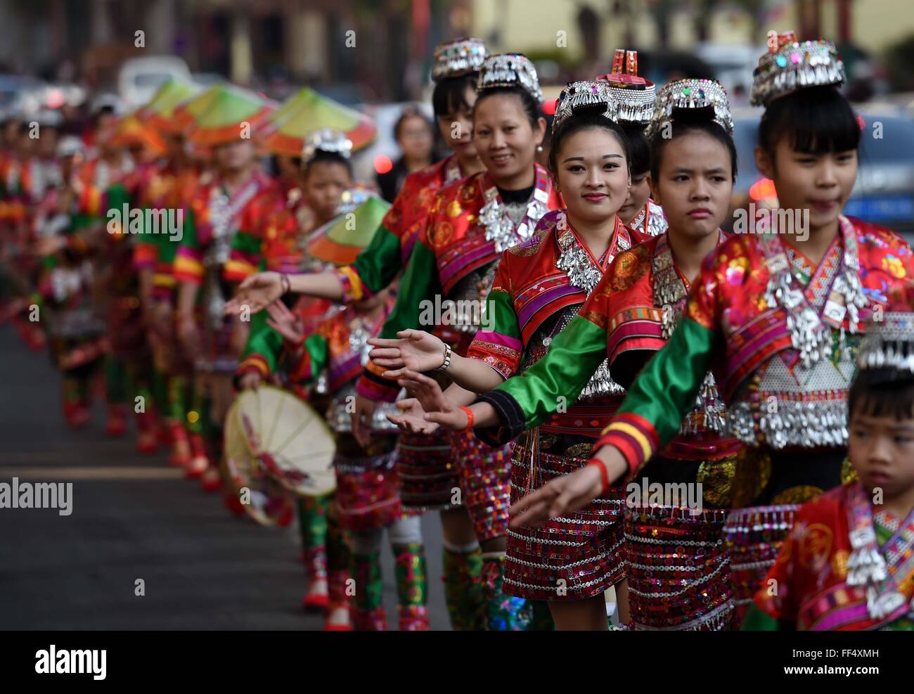 Xinping, China's Yunnan Province. 11th Feb, 2016. People of Huayao Dai ...