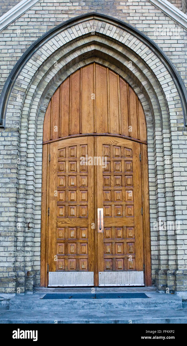 Old Church Entrance with Doors Closed Stock Photo - Alamy