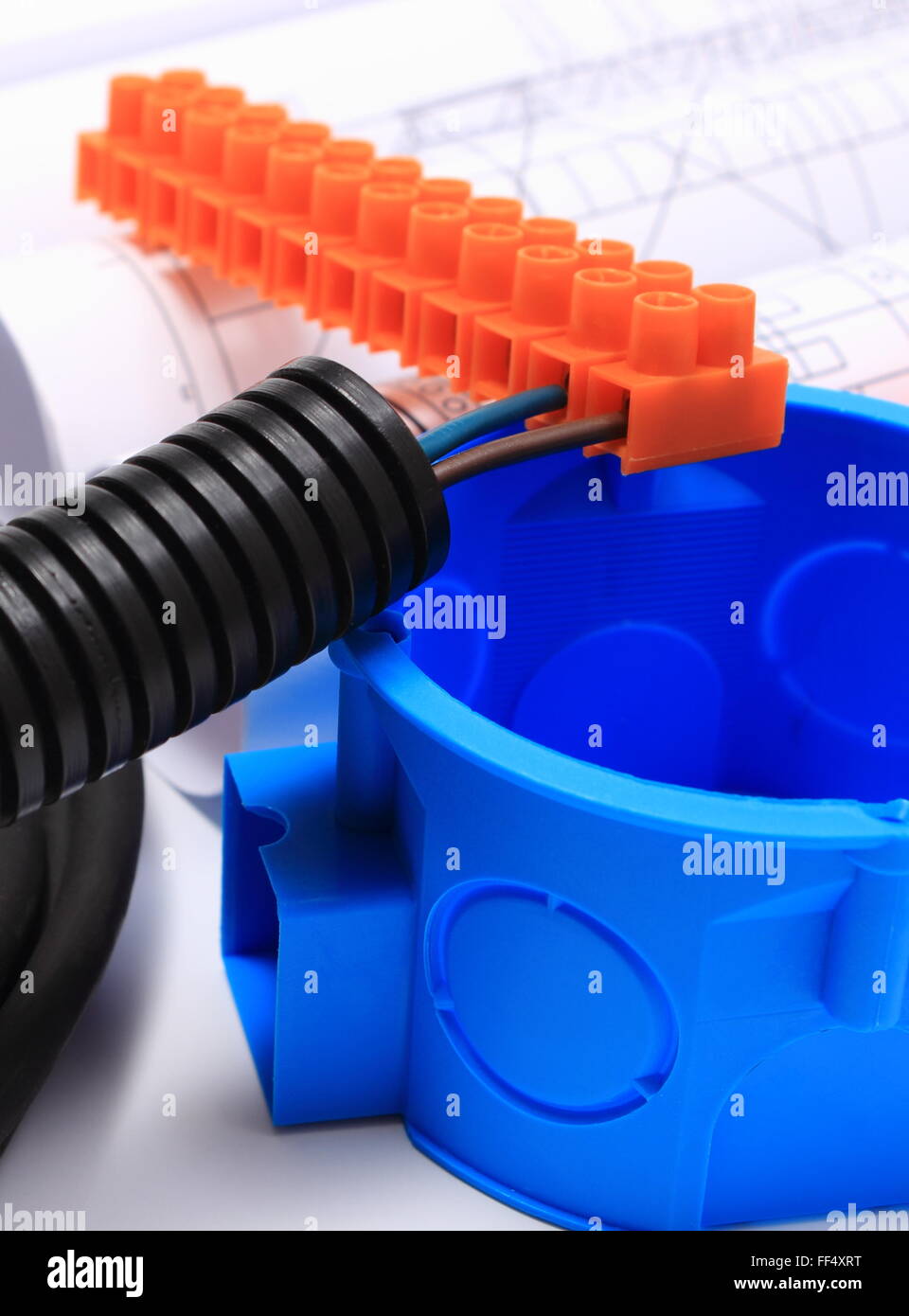 Components for use in electrical installations and rolls of electrical ...