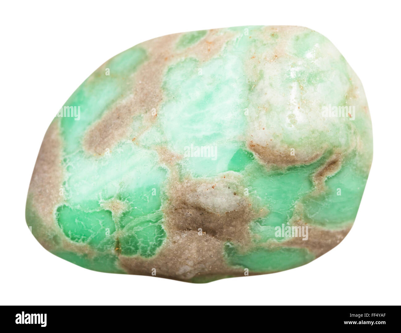 macro shooting of natural mineral stone - pebble of Variscite gemstone ...