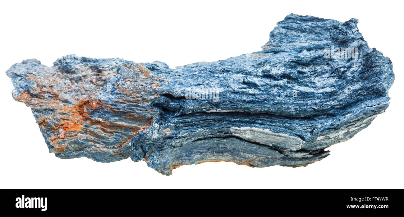 macro shooting of natural mineral stone - rhodusite (blue asbestos ...