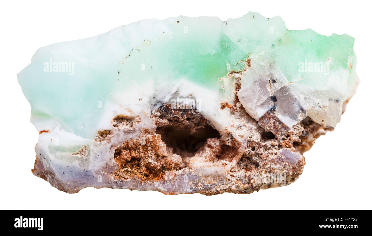 macro shooting of natural mineral stone - Chrysoprase ( chrysophrase ...